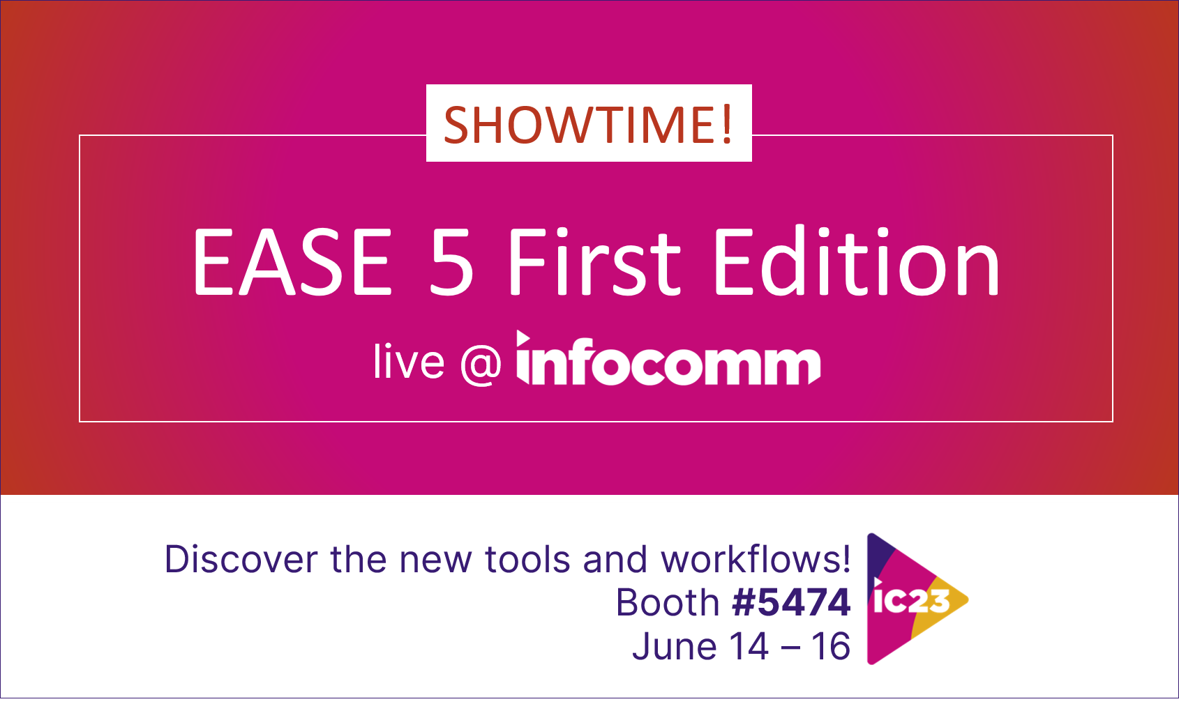 Showtime: EASE 5-FE first time live at InfoComm 2023! | Ahnert Feistel Media Group